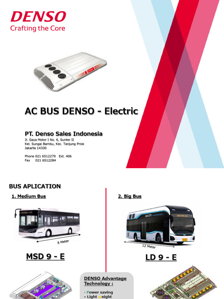 Spesifikasi AC Denso EV Bus Medium & Big | PDF | Electric Motor | Air ...