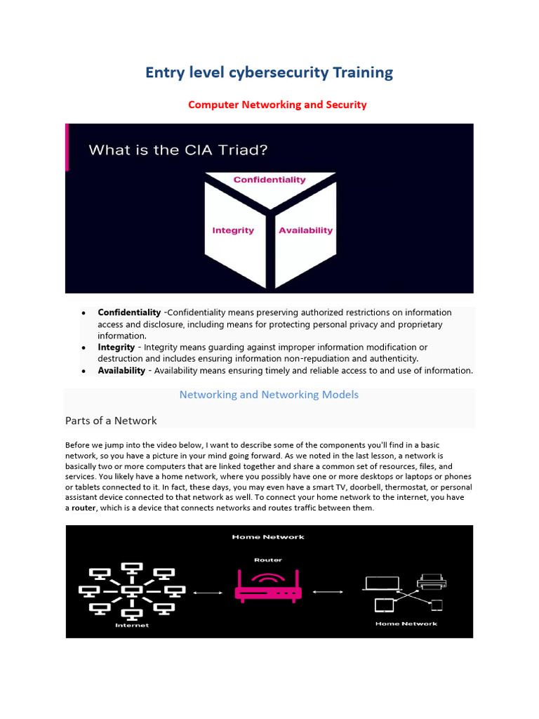 Entry Level Cybersecurity Training | Download Free PDF | Computer ...
