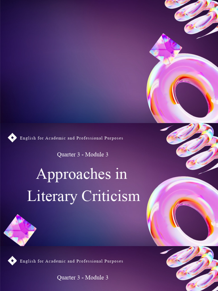 Eapp Module 3 - Approaches in Literary Criticism - Lesson 1 | PDF ...