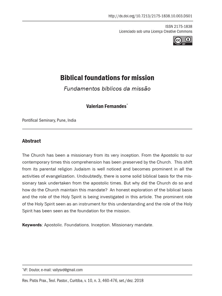 Biblical Foundations For Mission | PDF | Jesus | Acts Of The Apostles