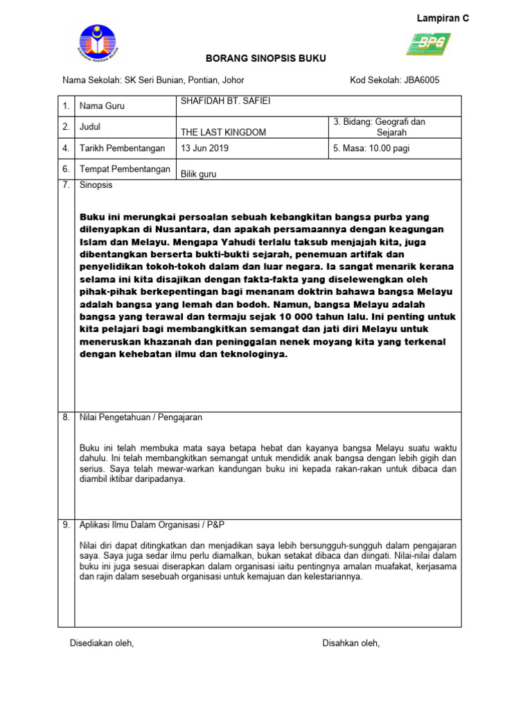 Sinopsis Buku Pembacaan SPLKPM | PDF