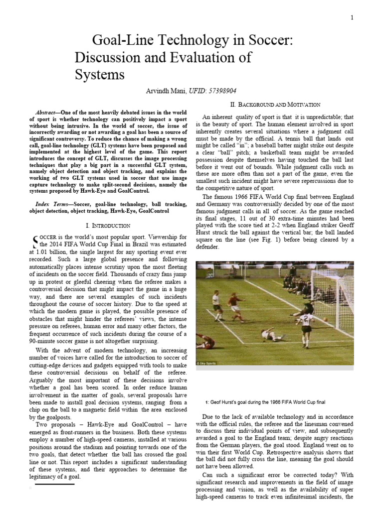 Goal-Line Technology in Soccer Systems | PDF | Association Football ...
