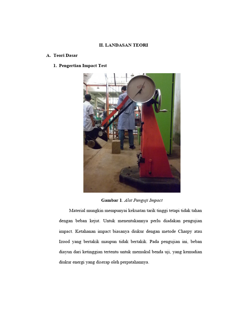 Pengujian Impact: Metode dan Faktor Pengaruh | PDF