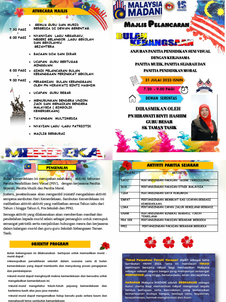 Buku Program Perasmian Bulan Kebangsaan | PDF