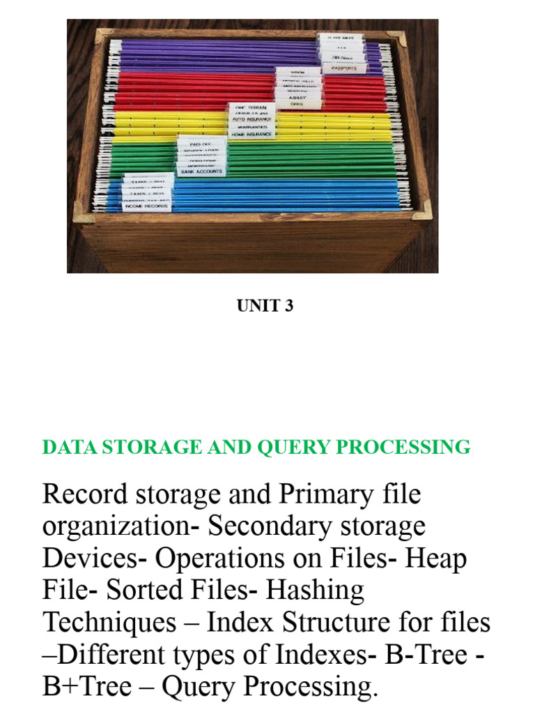 Dbms Unit 3 Pdf Database Index Computer Data Storage 2833