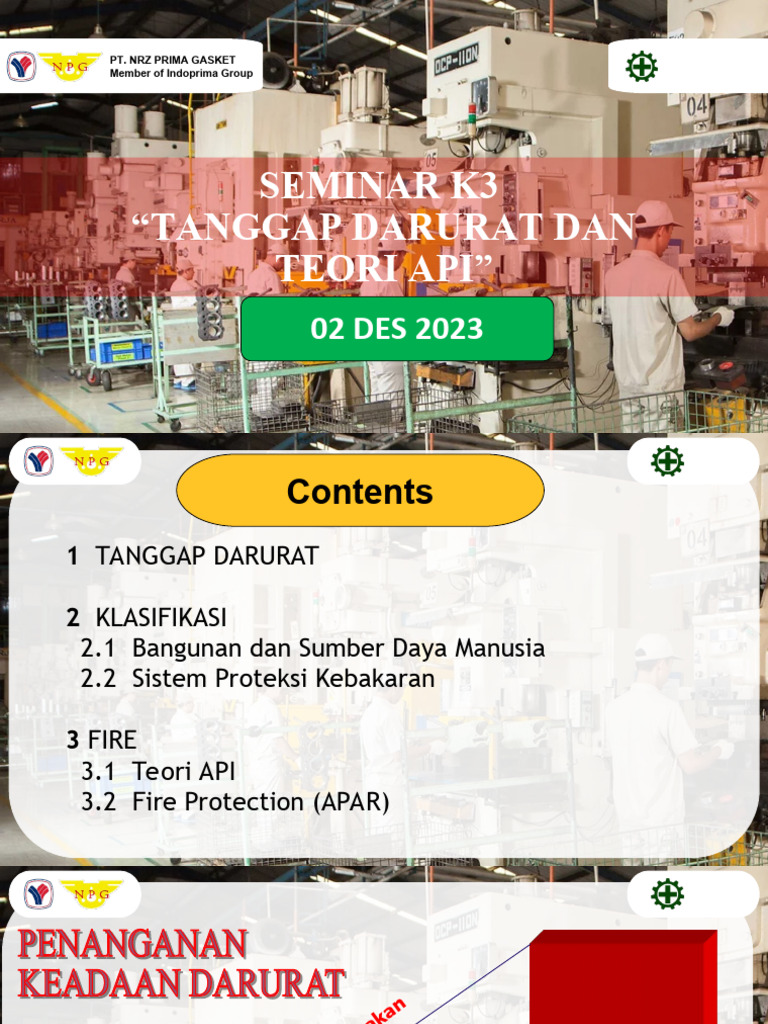 TANGGAP DARURAT DAN TEORI API | PDF