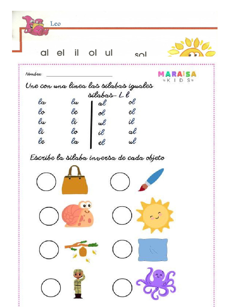 Silaba Inversa Al El Il Ol Ul | PDF