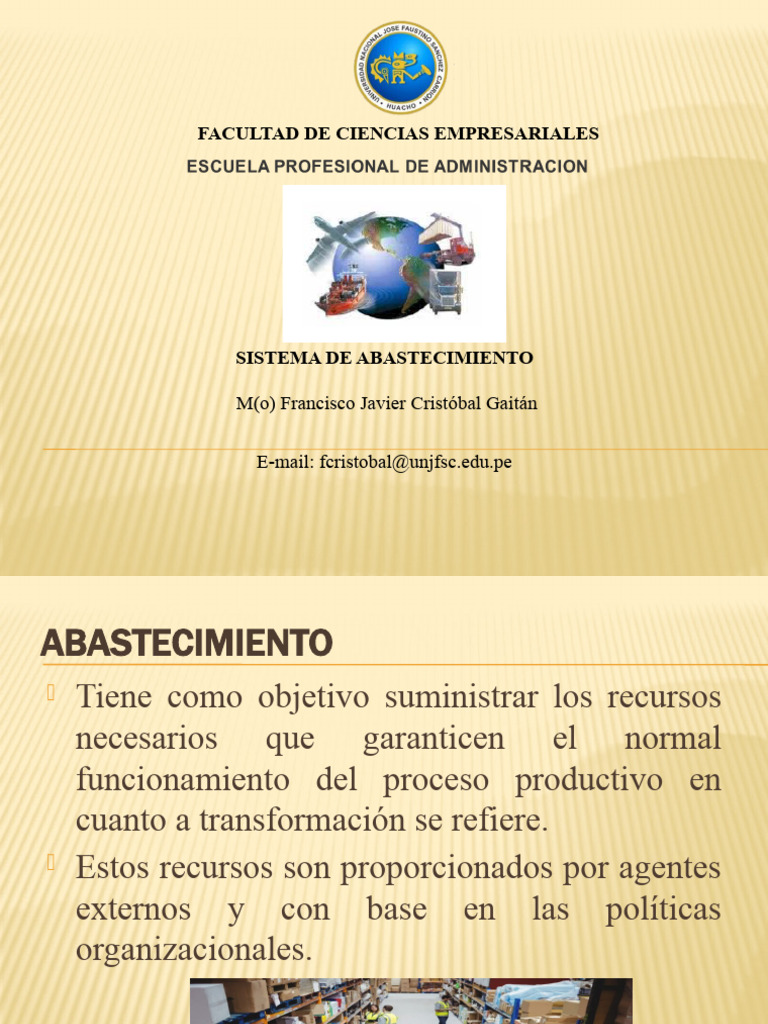 Sistema de Abastecimiento | PDF | Calidad (comercial) | Business