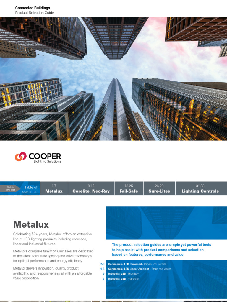 Metalux LED Lighting Product Guide | PDF | Lighting | Light