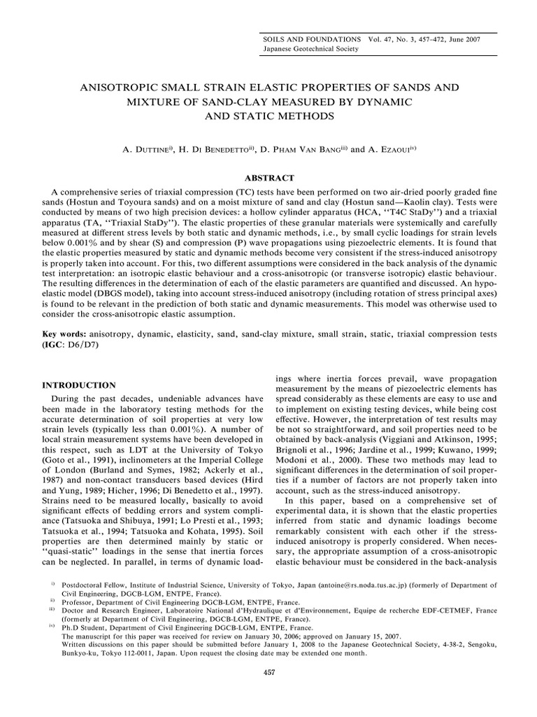 Duttine - Anisotropic Small-Strain Elastic Properties of Sands and ...