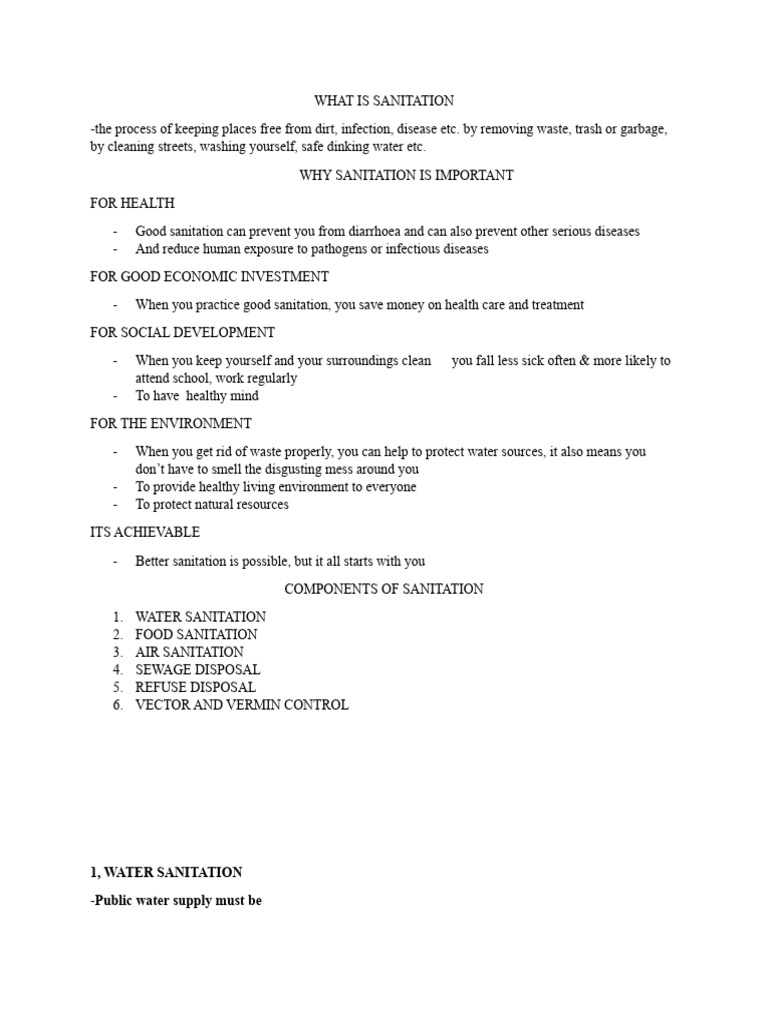 WHAT-IS-SANITATION | PDF | Sanitation | Sewage Treatment