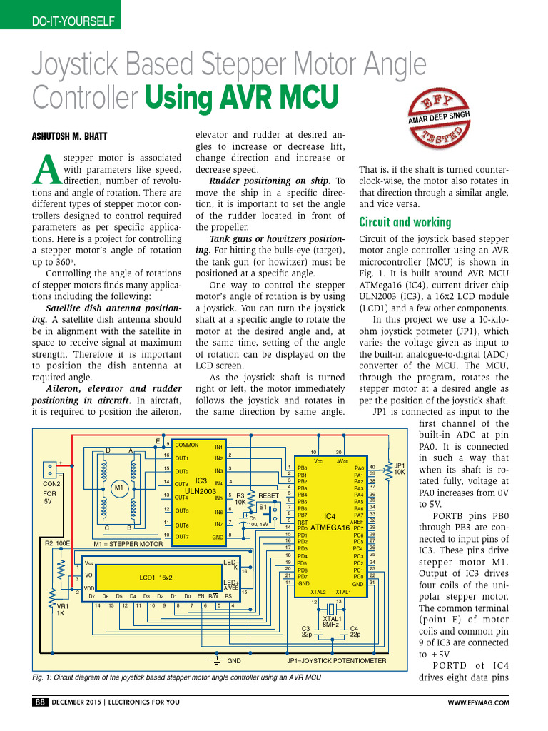 88-90 - DIY - Dec-15 - Joystick Based Stepper Motor Angle Controller ...