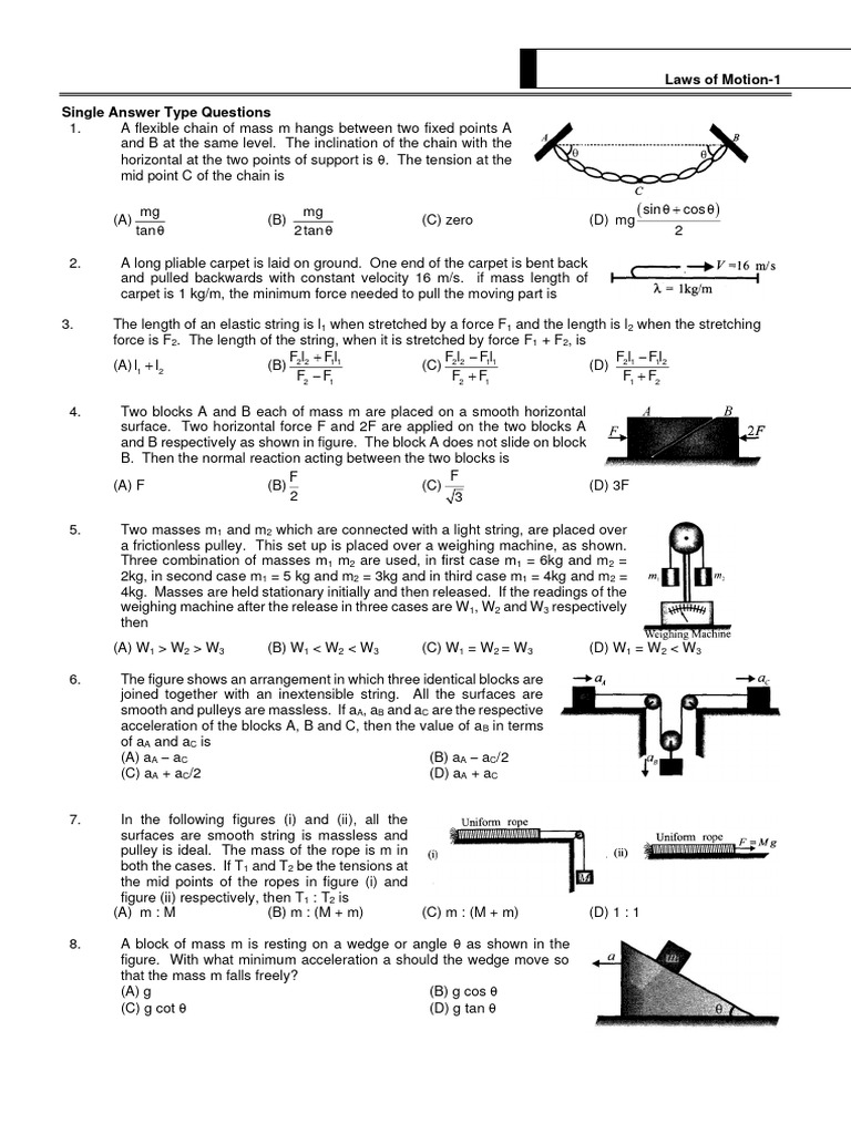 NLM -1 | PDF | Force | Tension (Physics)