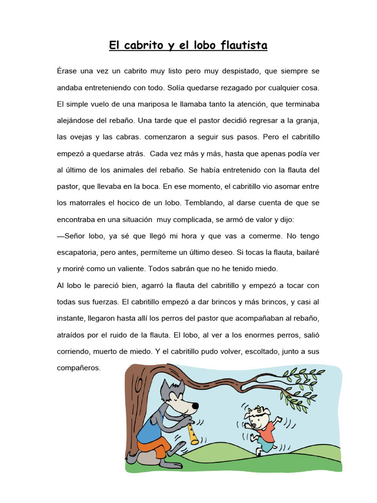 El Cabrito Y El Lobo Flautista Pdf