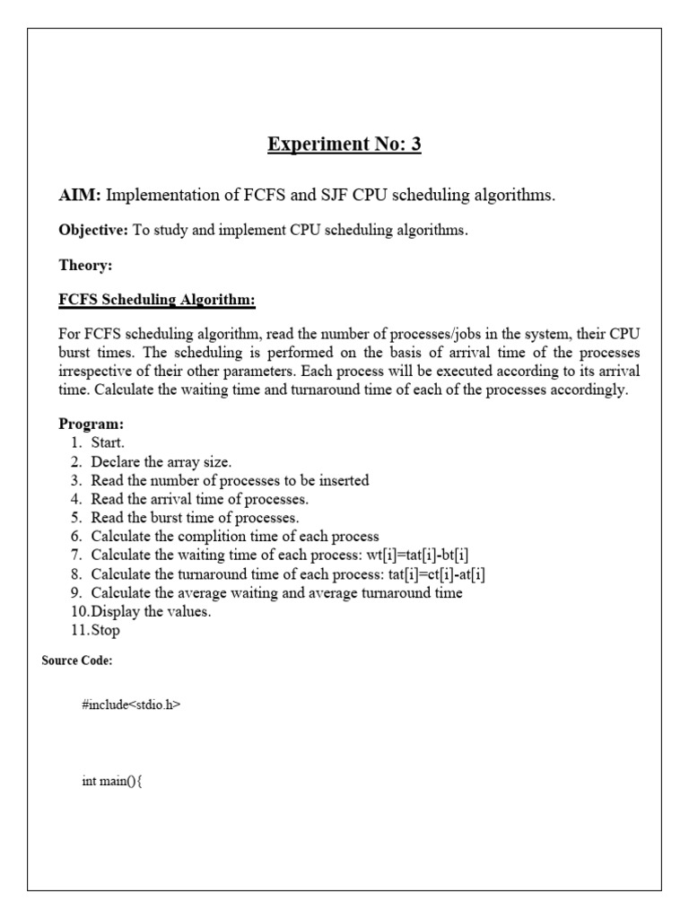 Experiment No 03 | PDF | Scheduling (Computing) | Computer Engineering