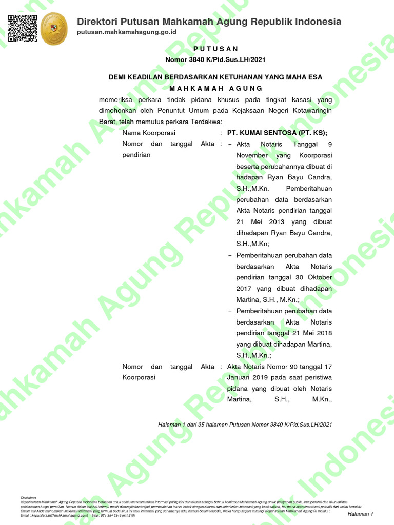 Putusan 3840 K Pid - Sus-Lh 2021 20240603204937 | PDF