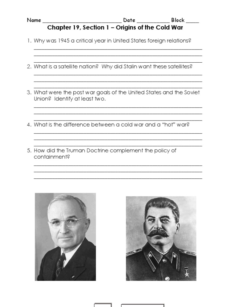 Cold War Origins and Key Events | PDF | Aftermath Of World War II ...