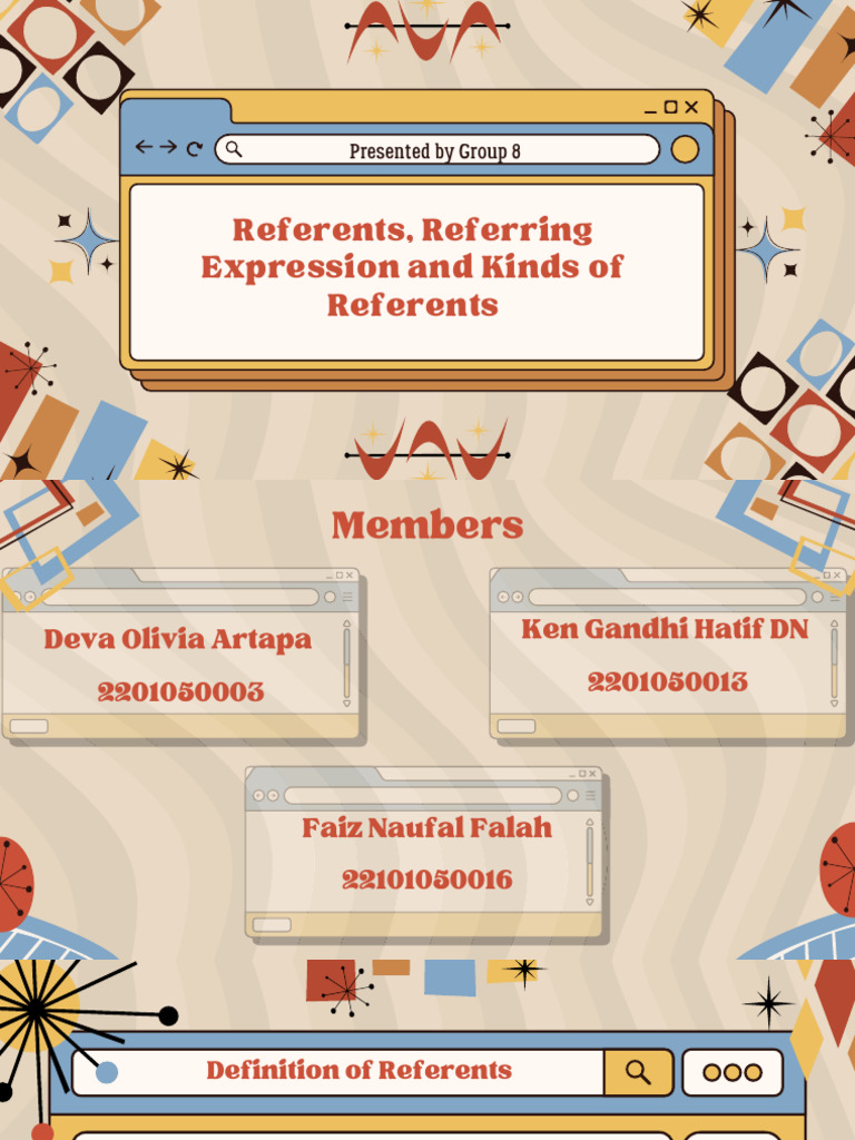 Referents and Referring Expression, Kinds of Referents | PDF | Noun | Syntax