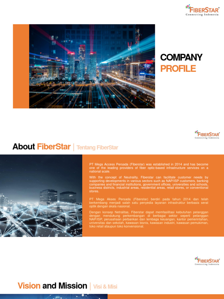 Corporate Profile FiberStar - Dual Bahasa | PDF