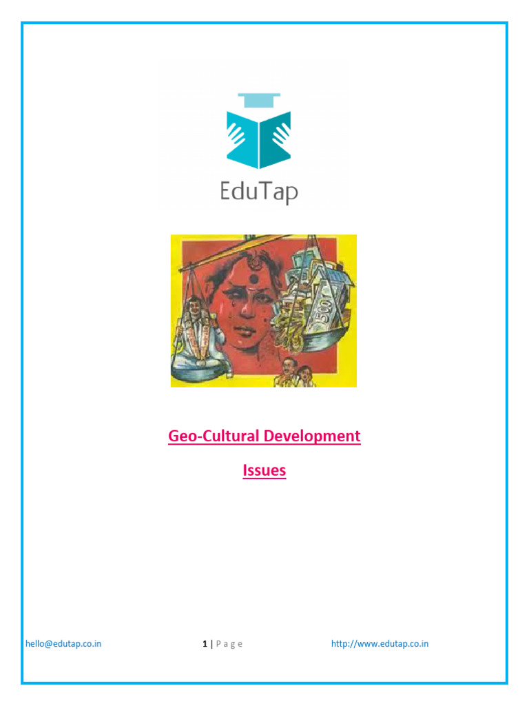 Geo - Cultural Development Issues - Concept Notes Lyst7433 | PDF ...
