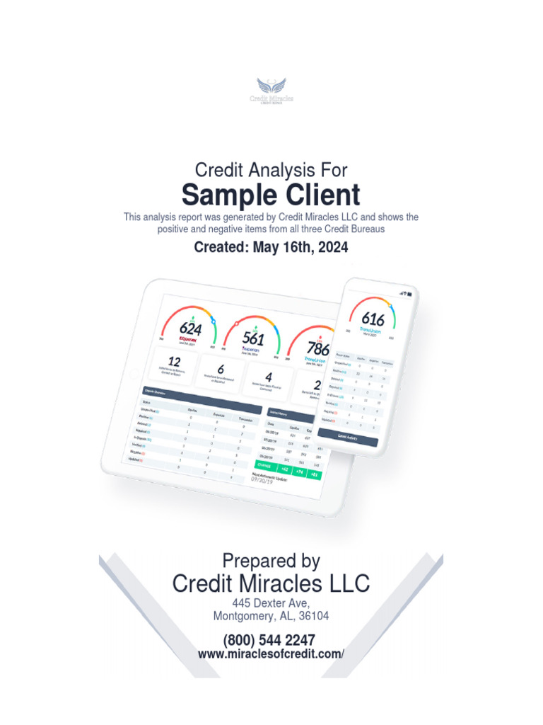 Credit Report Analysis Sample - Client | Download Free PDF | Credit ...