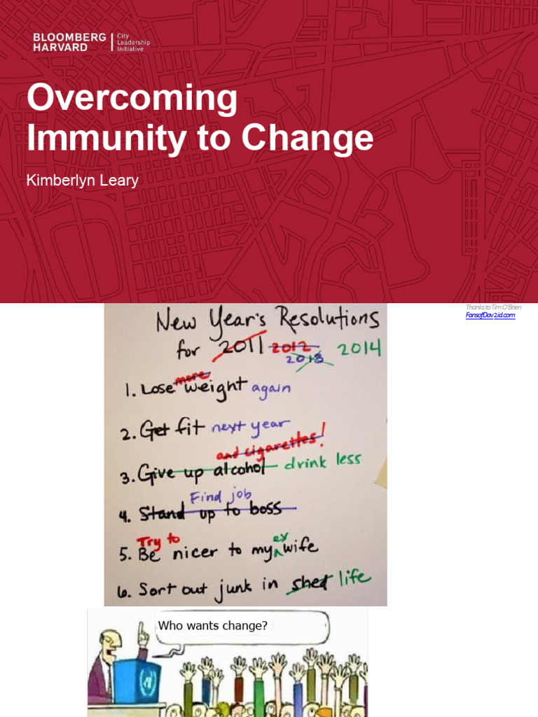 Immunity To Change Presentation | PDF | Psychology | Social Psychology