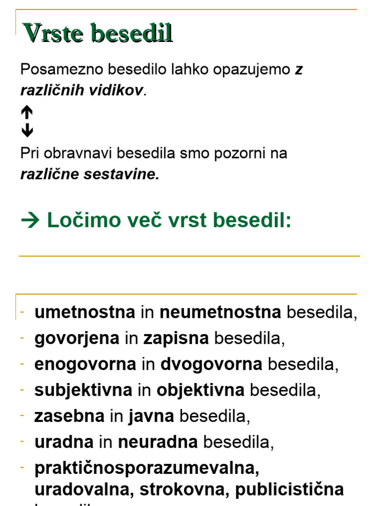 Vrste Neumetnostnih Besedil | PDF