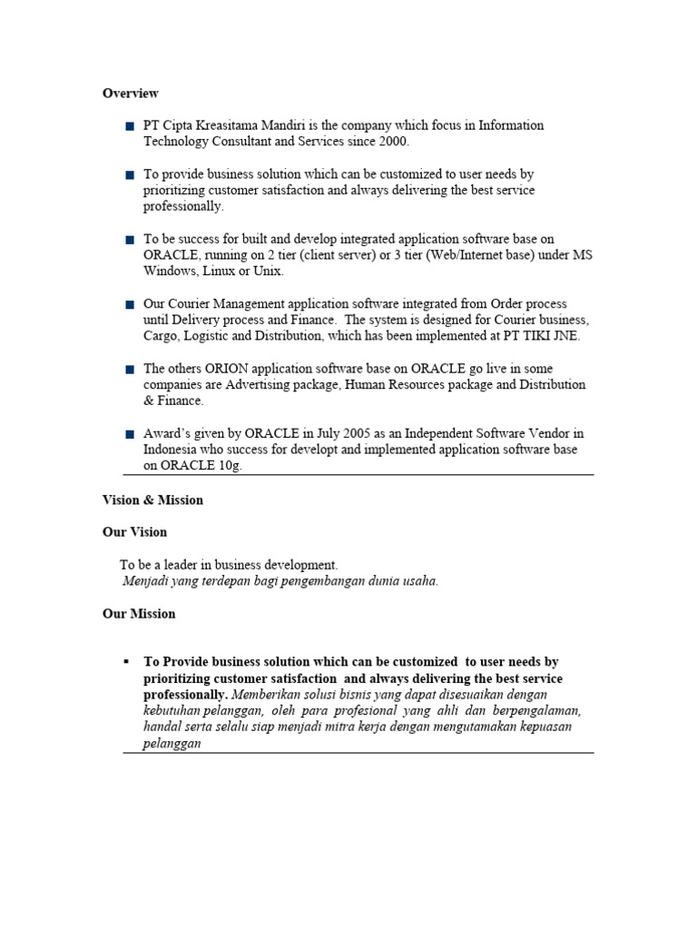 oRION cOMPANY | Download Free PDF | Oracle Corporation | Application ...