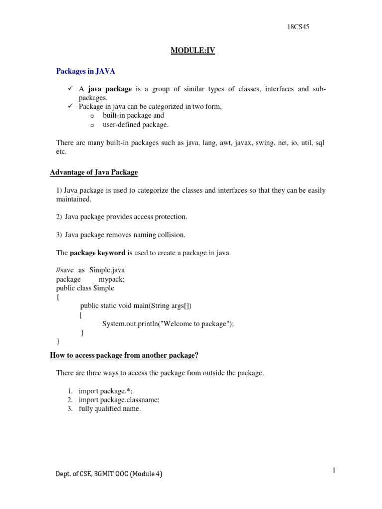 Ooc Module 4 Pdf Method Computer Programming Class Computer Programming