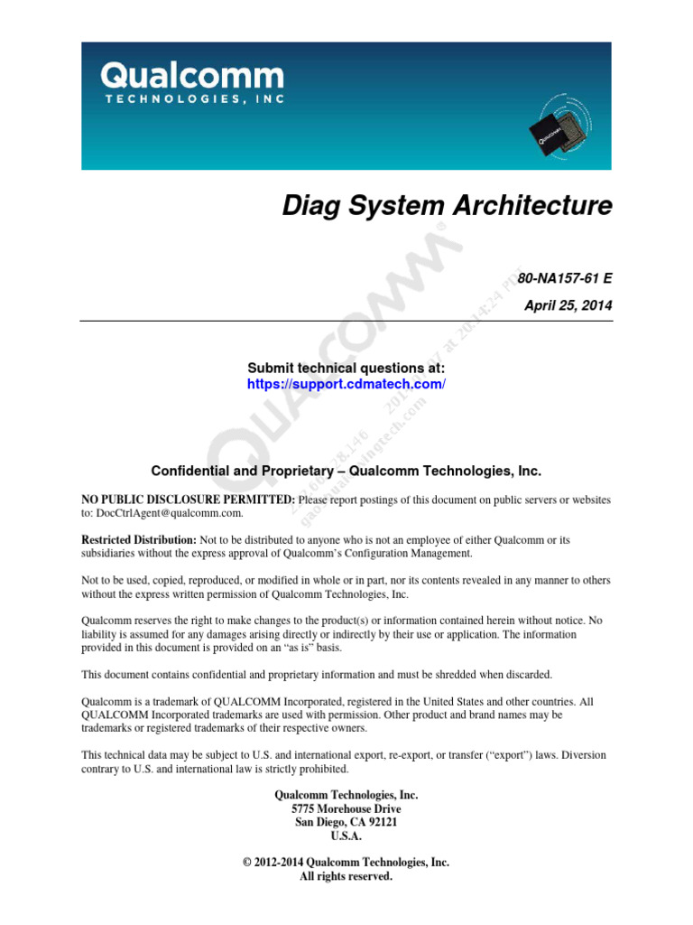 Diag System Architecture: Submit Technical Questions at | PDF | Pointer ...
