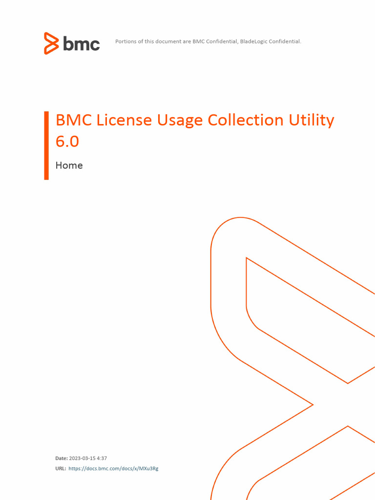 BMC License Usage Collection Utility 6.0: Portions of This Document Are ...