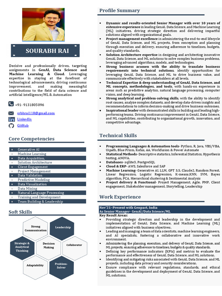Sourabh_Rai_CV (1) | PDF | Machine Learning | Data Science