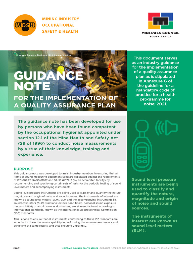 Quality Assurance Guidance Note | Download Free PDF | Microphone ...