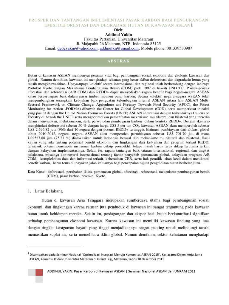 Prospek Dan Tantangan Implementasi Pasar | PDF