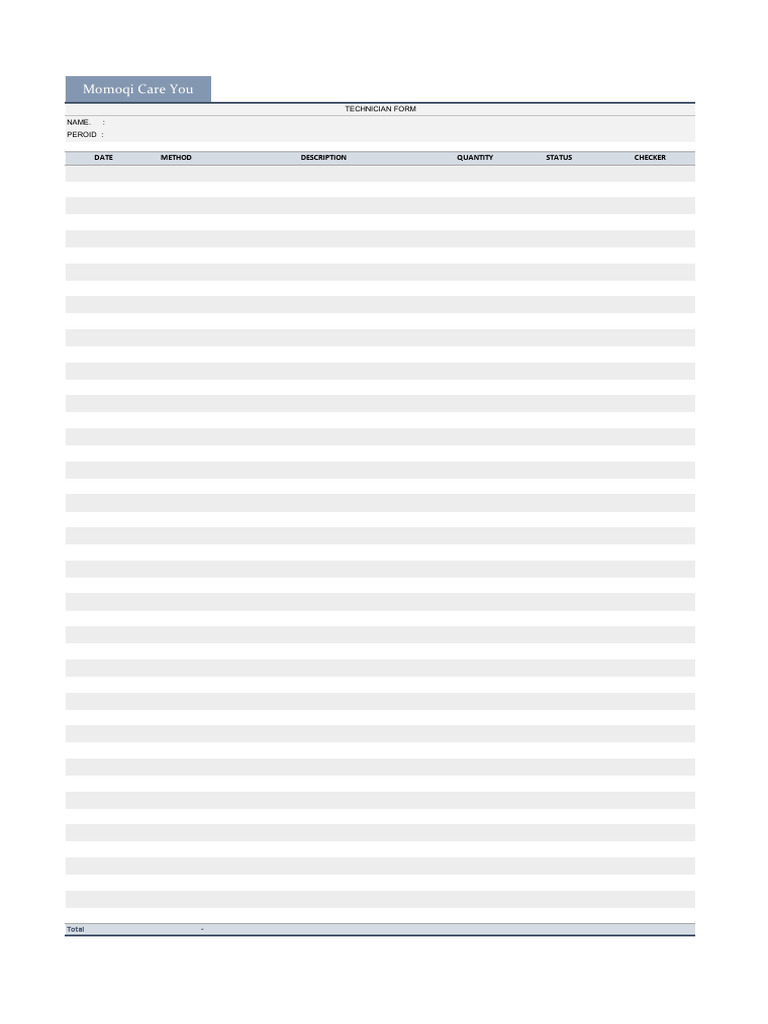 Technician Form Momoqi | PDF