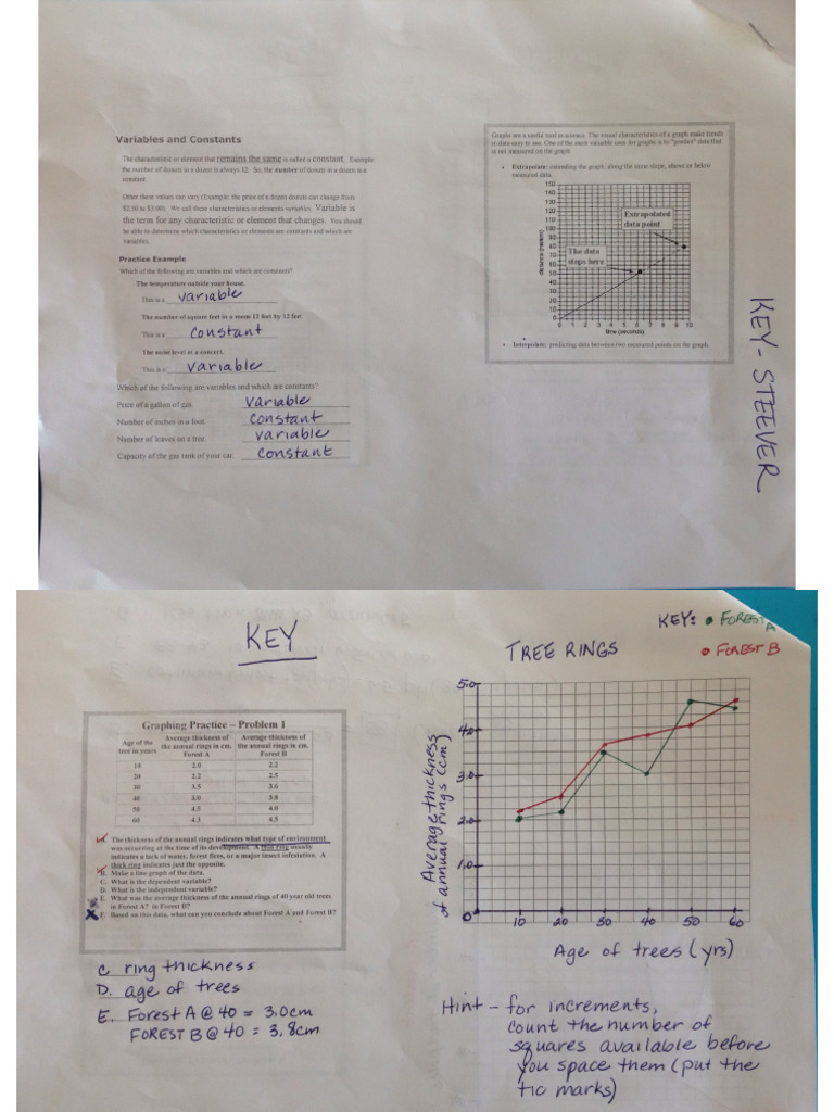 Graphing Packet Key RPCP | PDF