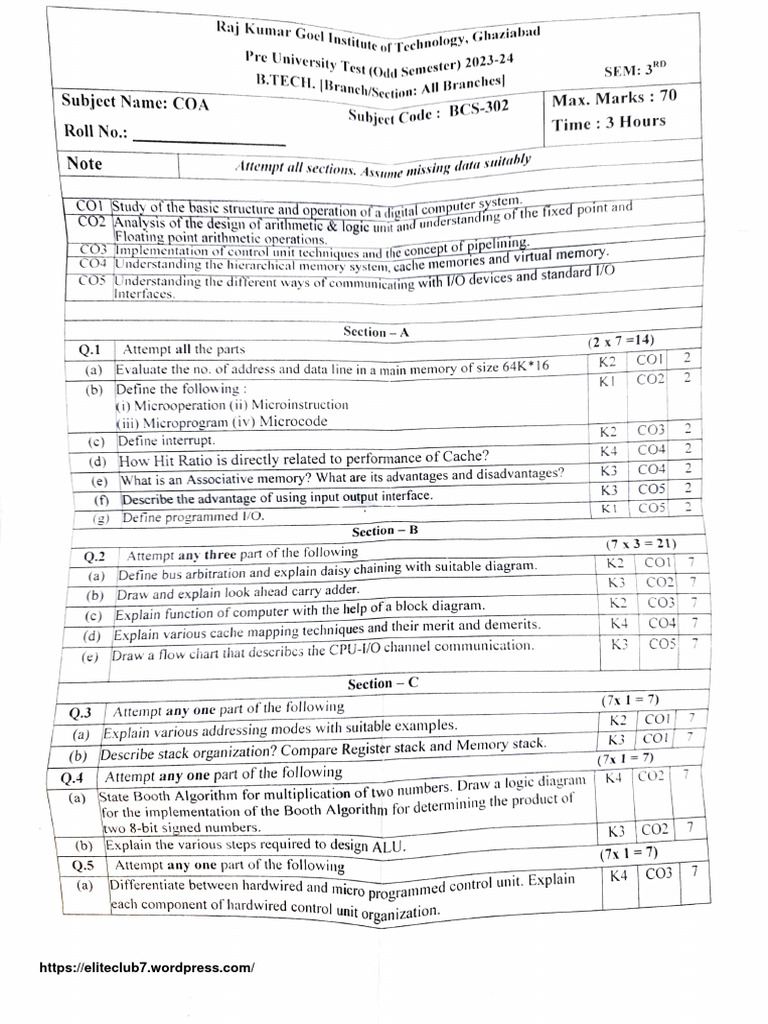 Coa Put | PDF | Random Access Memory | Computer Data