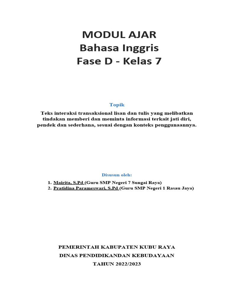 Modul - 4 (Self Identity) | PDF