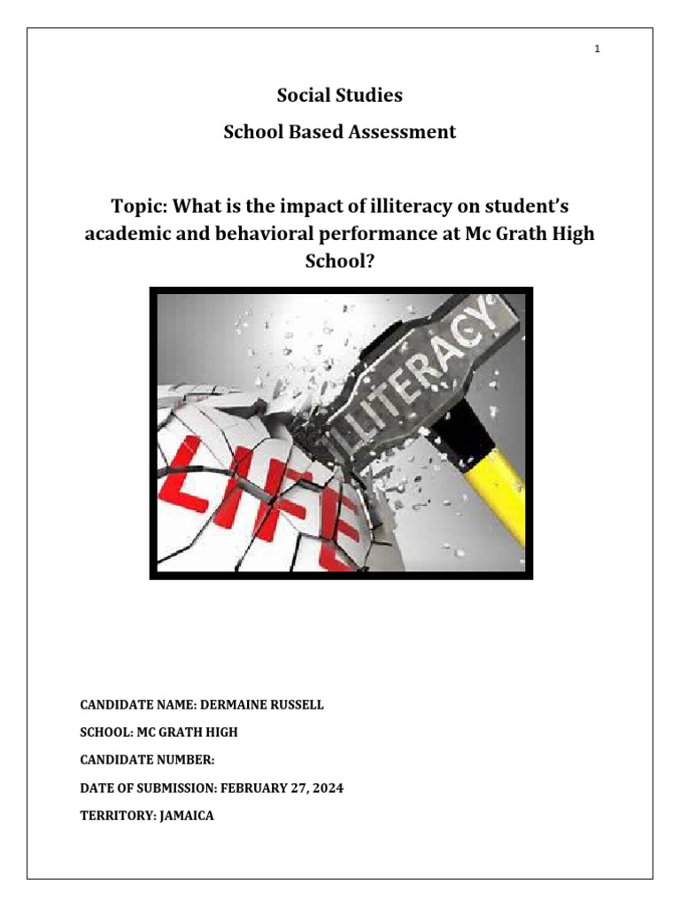 Dermaine Russell's Social Studies SBA.. | PDF | Survey Methodology ...