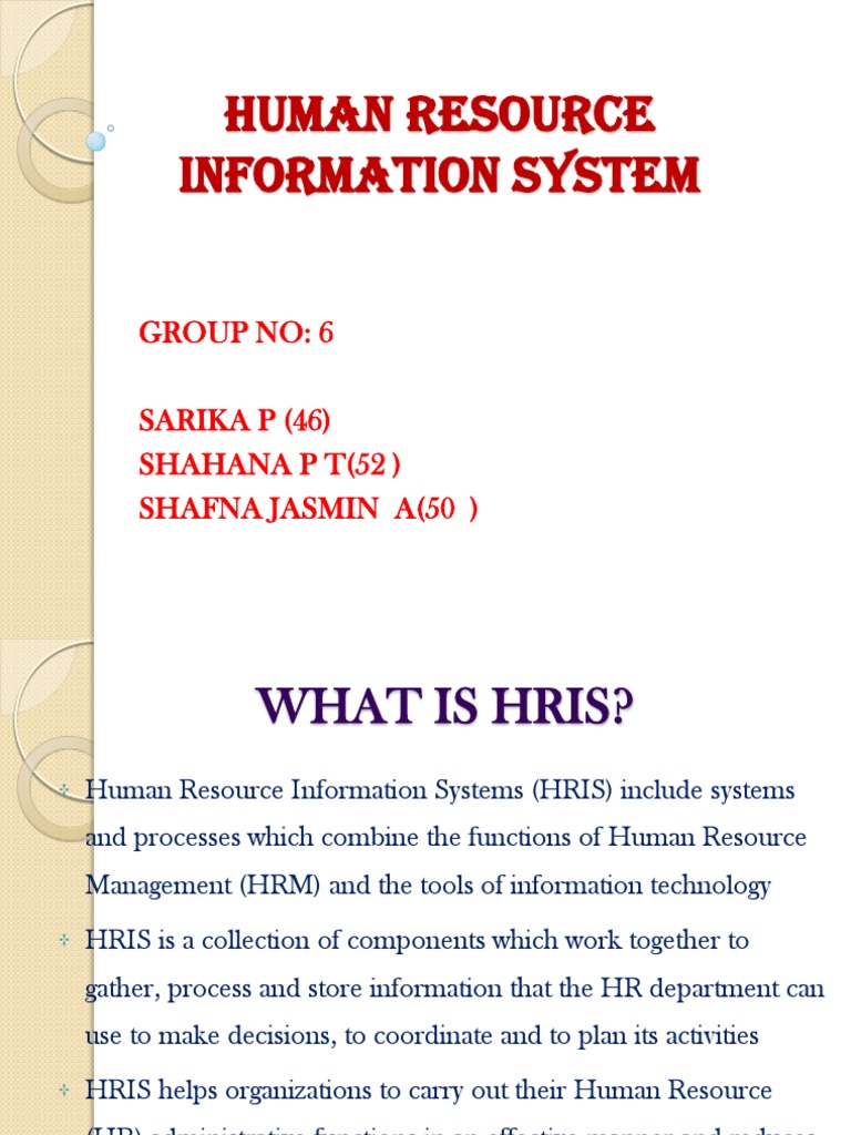 Overview of Human Resource Information Systems | PDF | Accountability ...