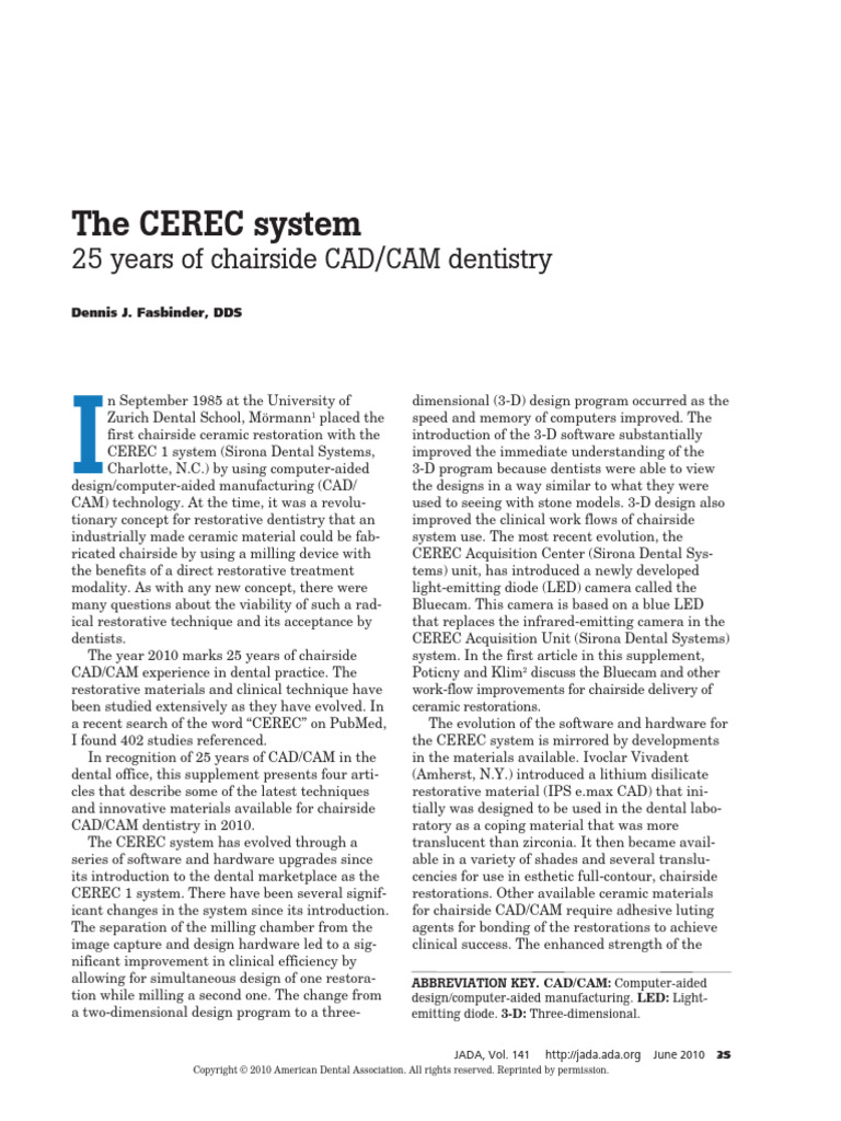 Nói về CEREC system thôi | PDF | Dentistry | Mouth