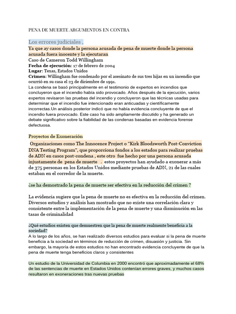 Argumentos en Contra | PDF