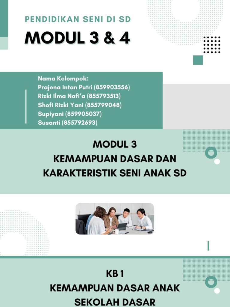 Pendidikan Seni Kel 2 Modul 3&4 | PDF
