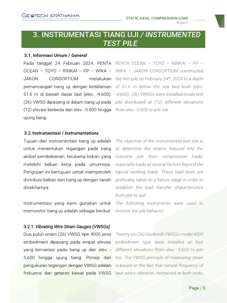 Lap Sementara Axlc-Inst Proyek Patimban Port Development Project (01 April 2024) - 1 | PDF