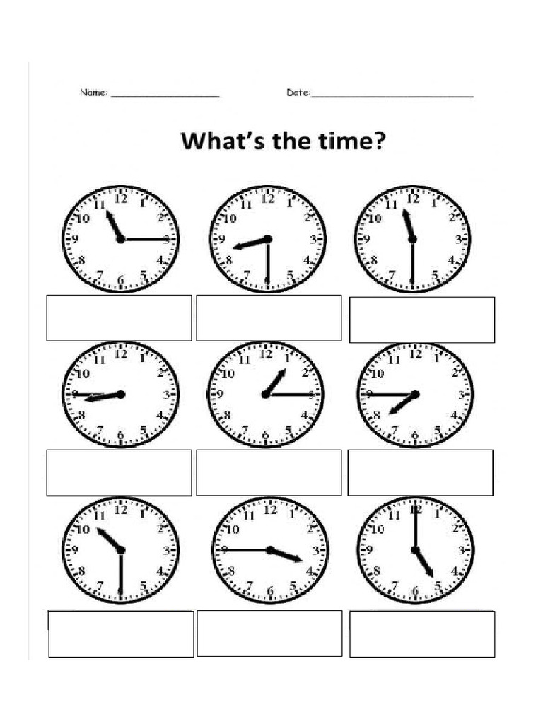 time handout | PDF