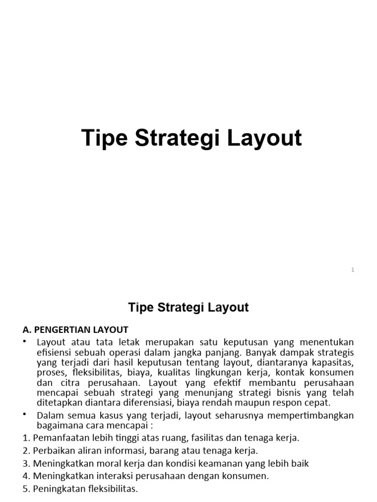 Tipe Strategi Layout | PDF