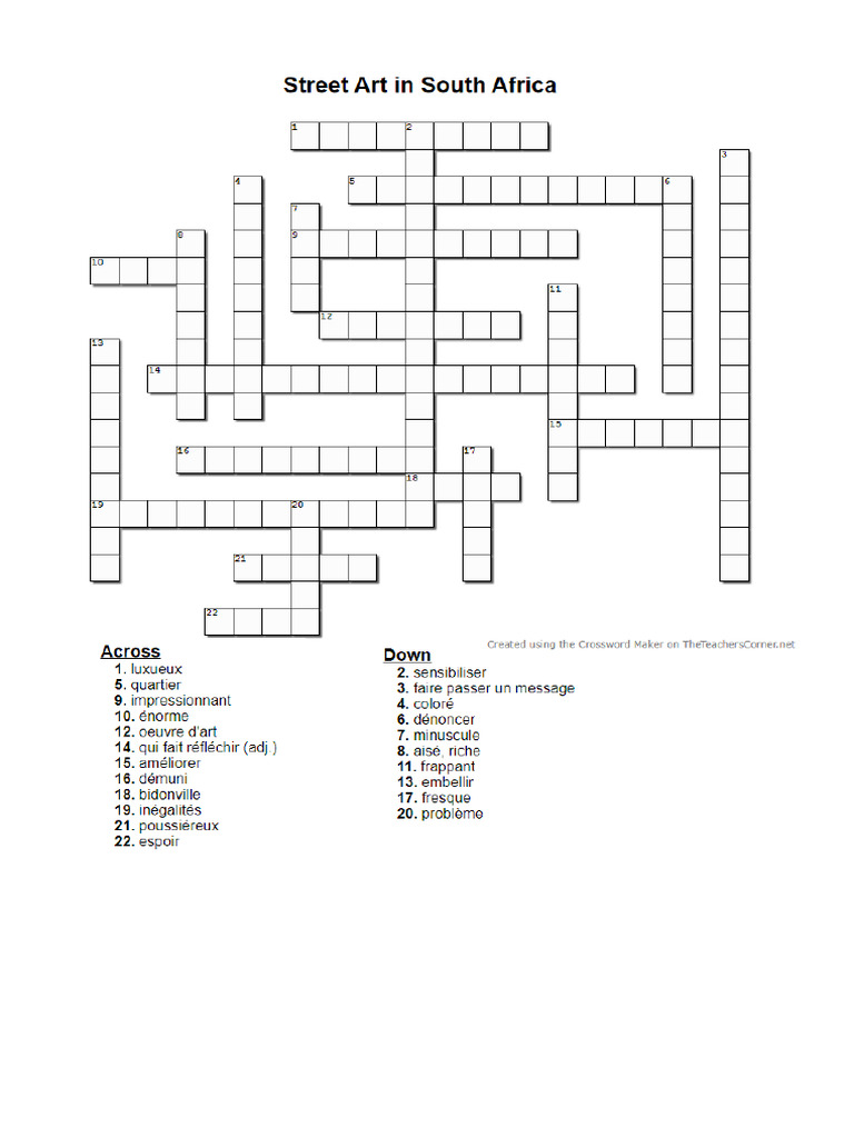 Crossword South Africa | PDF