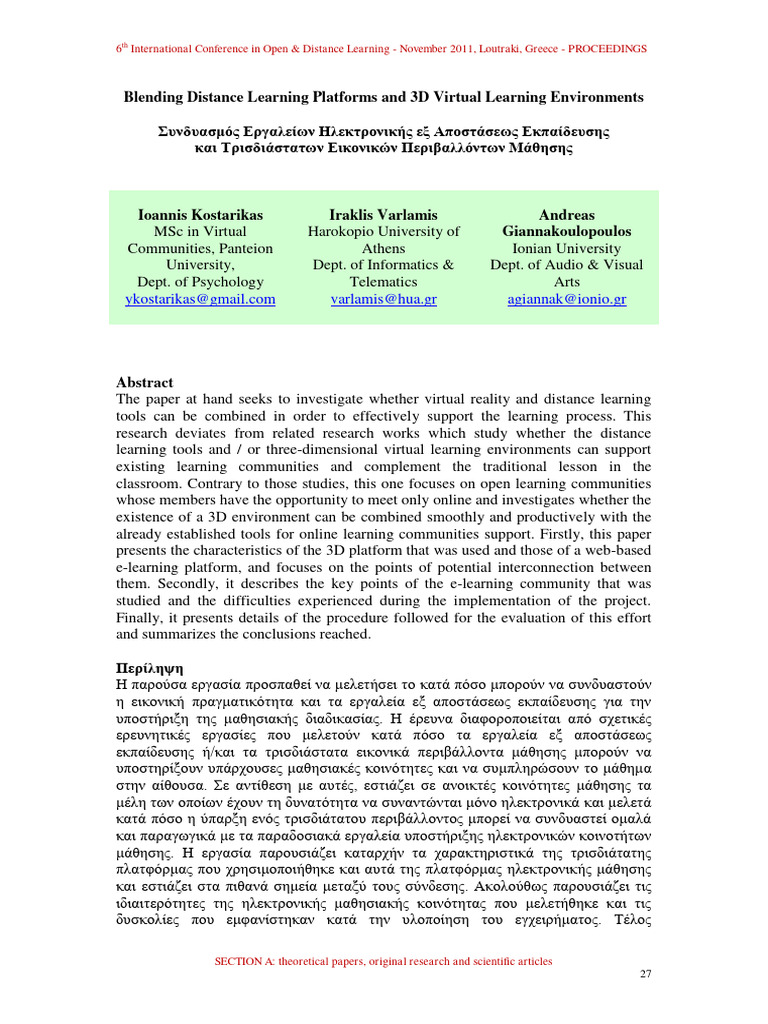 Blending Distance Learning Platforms and | PDF | Educational Technology ...