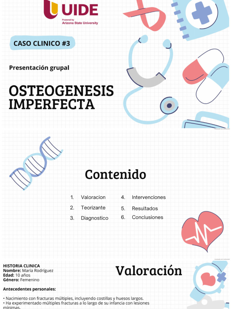 Presentación Osteogenesis Imperfecta | PDF