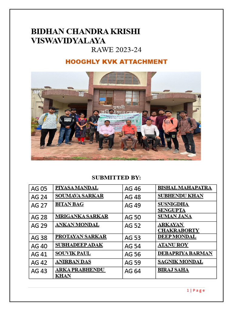 KVK ATTACHMENT Report | Download Free PDF | Agriculture | Greenhouse